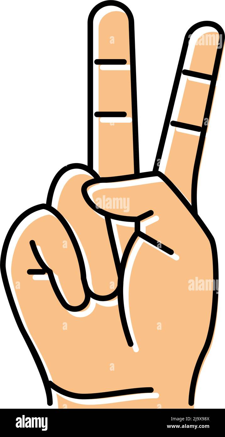 peace hand gesture color icon vector illustration Stock Vector Image ... peace hand gesture color icon vector illustration Stock Vector Image ...
