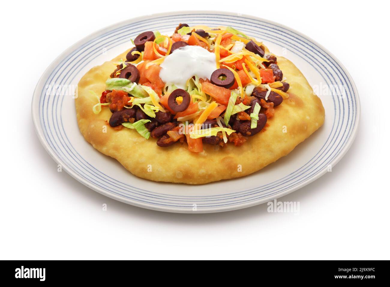 navajo taco, native american fry bread Stock Photo - Alamy