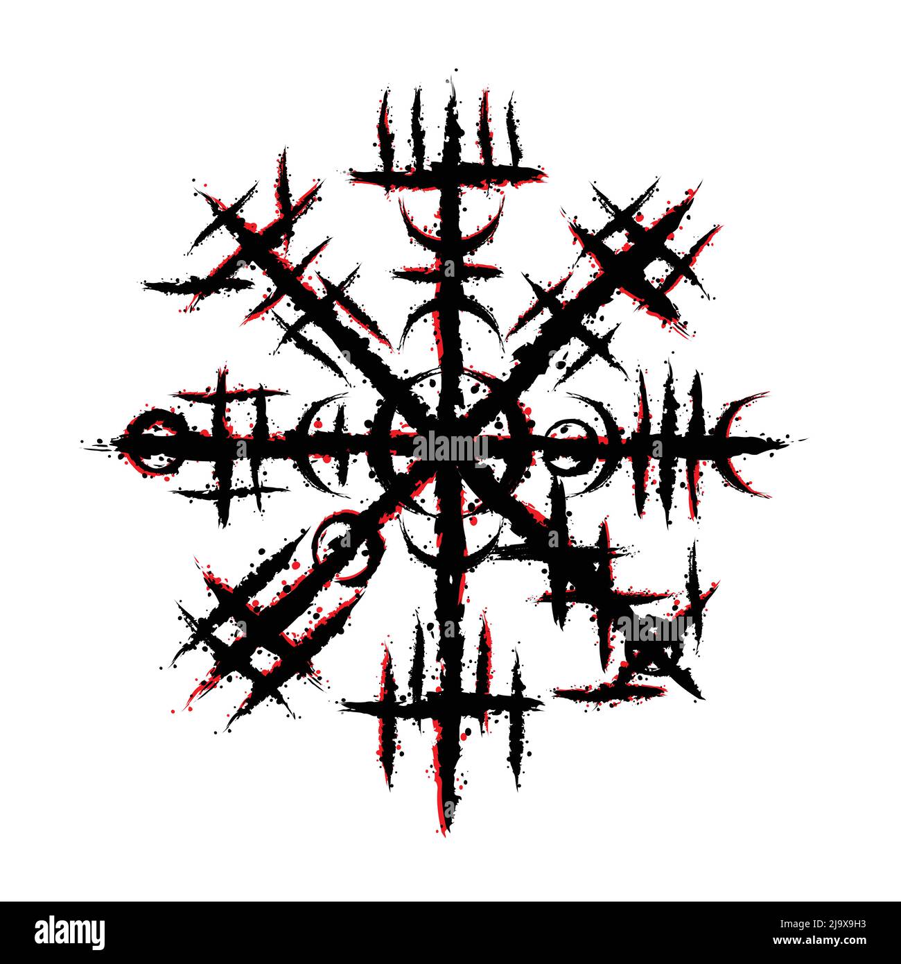 Norse viking black blood symbol Stock Vector Image & Art - Alamy