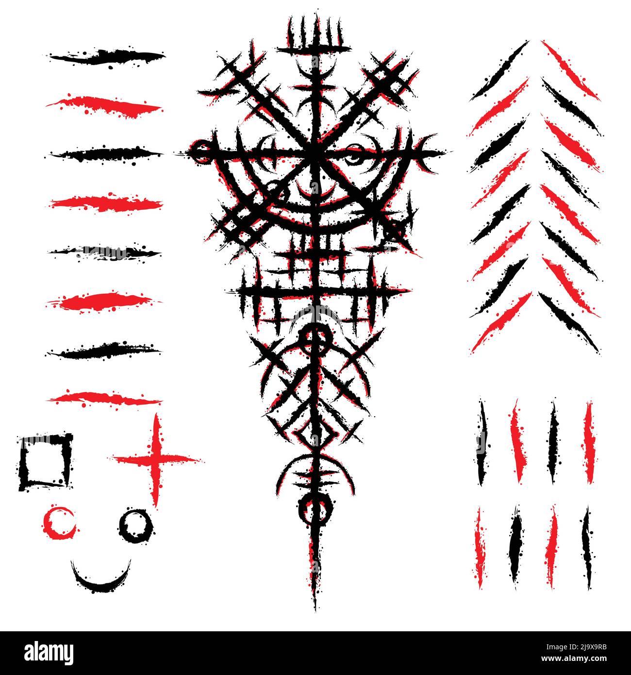 Norse viking blood brushed symbol Stock Vector Image & Art - Alamy