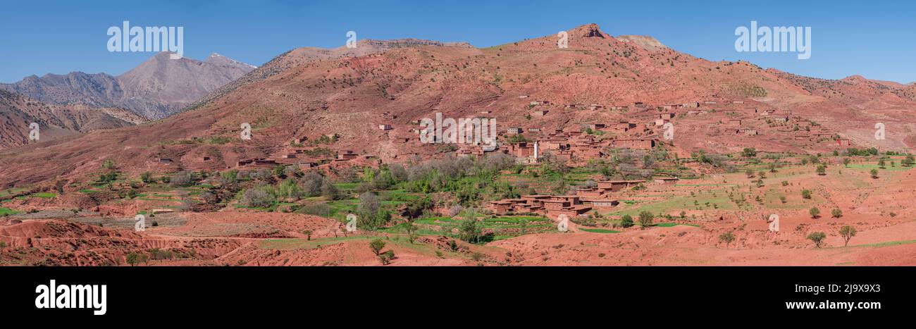typical mountain landscape, azilal province, Atlas mountain range ...