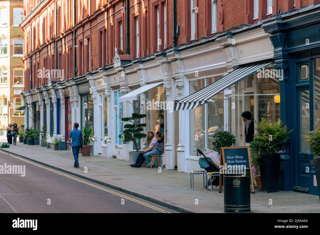 London, England - May 14, 2022: Shopping Chiltern Street in City of ...