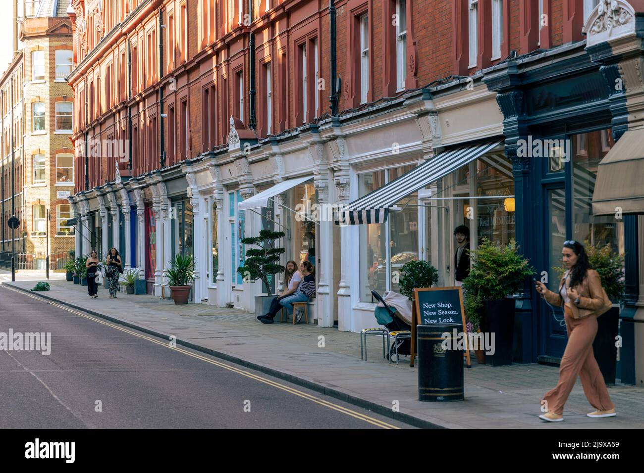 London, England - May 14, 2022: Shopping Chiltern Street in City of ...