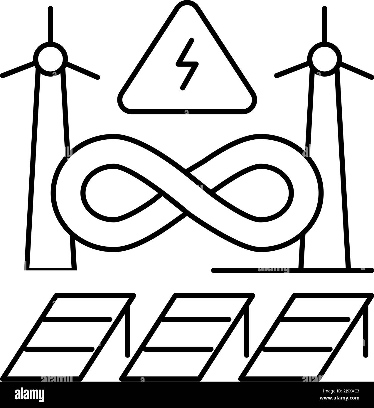 renewable energy line icon vector illustration Stock Vector Image & Art ...