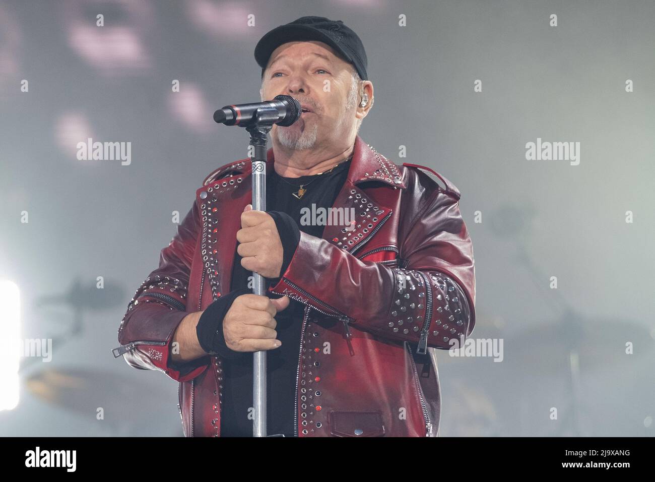 Milan, Italy. 24th May 2022. Italian singer Vasco Rossi during his live ...