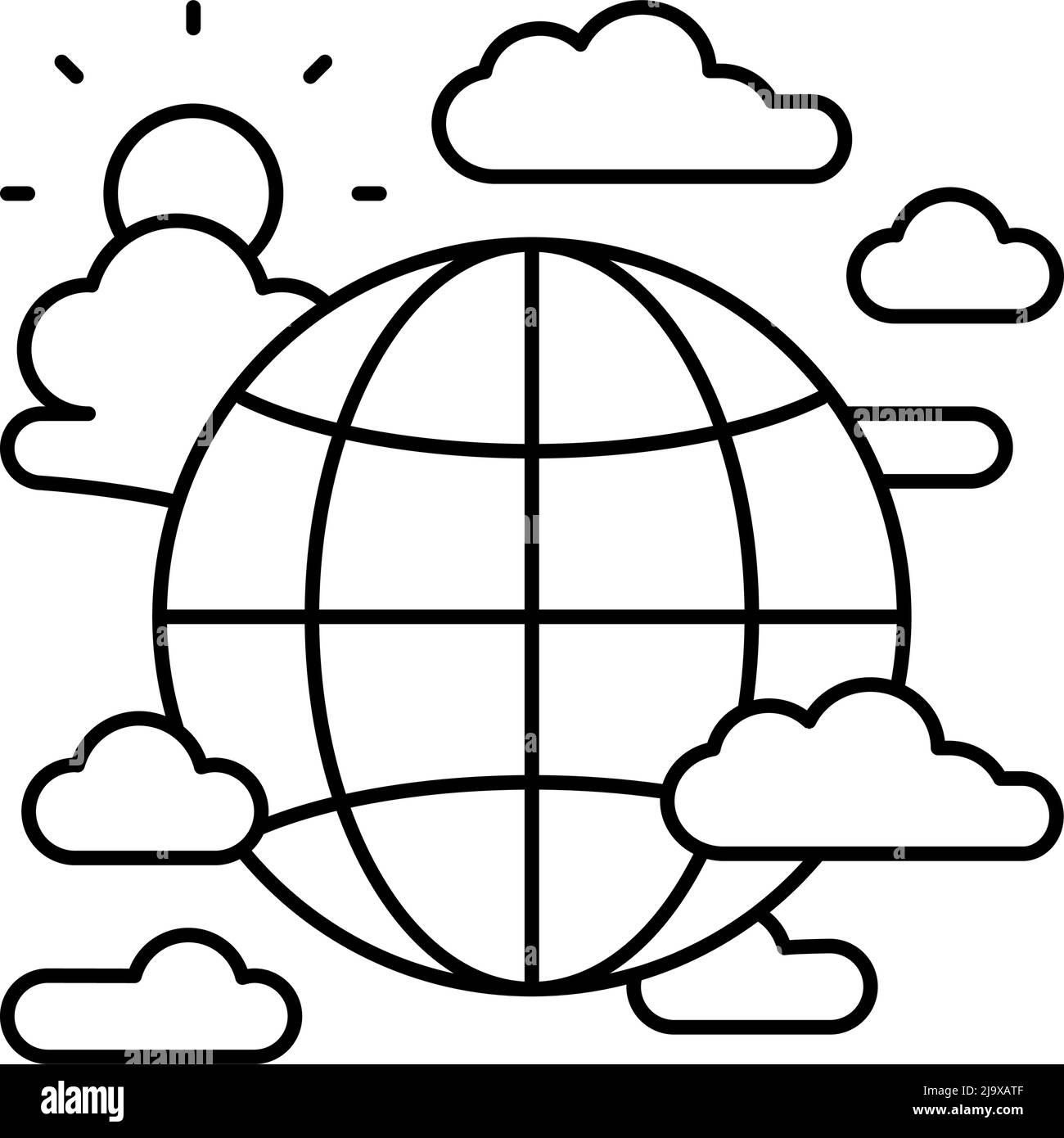 Global temperature map Black and White Stock Photos & Images - Alamy