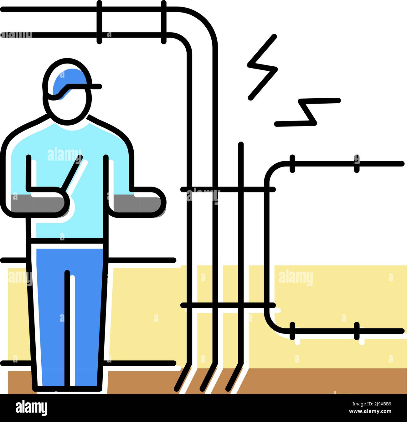 electrical fault finding color icon vector illustration Stock Vector ...