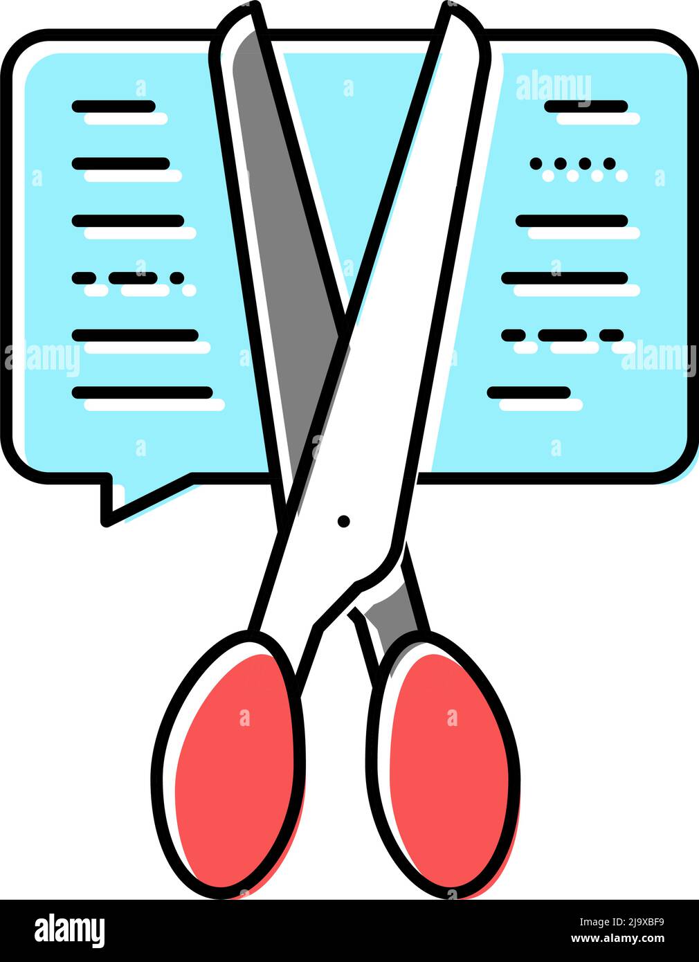 censorship social media color icon vector illustration Stock Vector ...