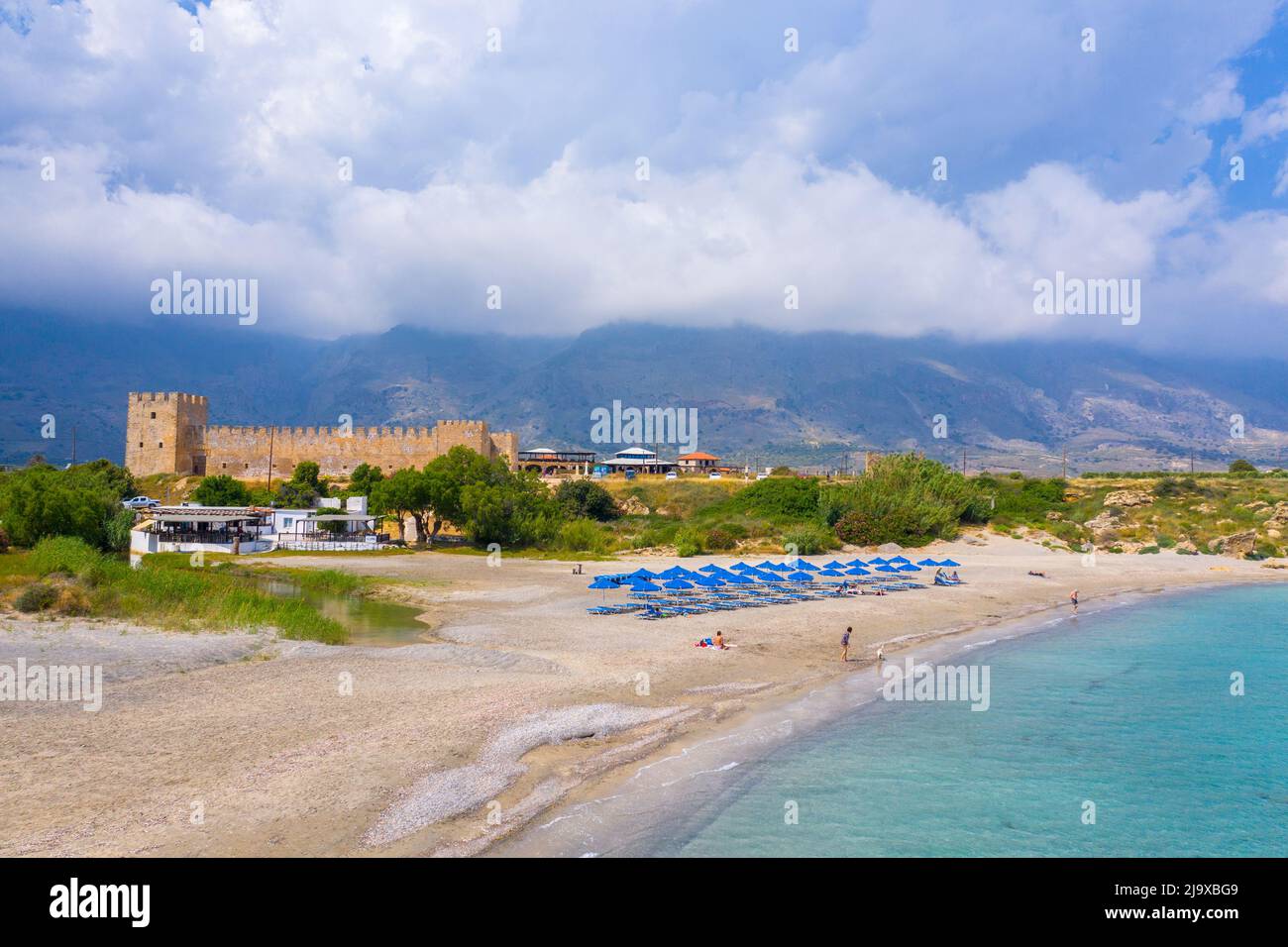 Castle at Frangokastello beach, Crete, Greece Stock Photo - Alamy