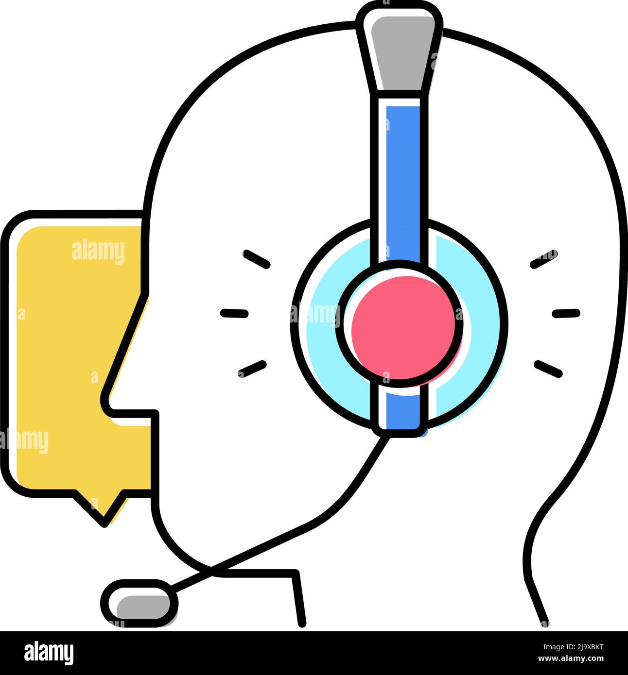 advice and call service support color icon vector illustration Stock ...