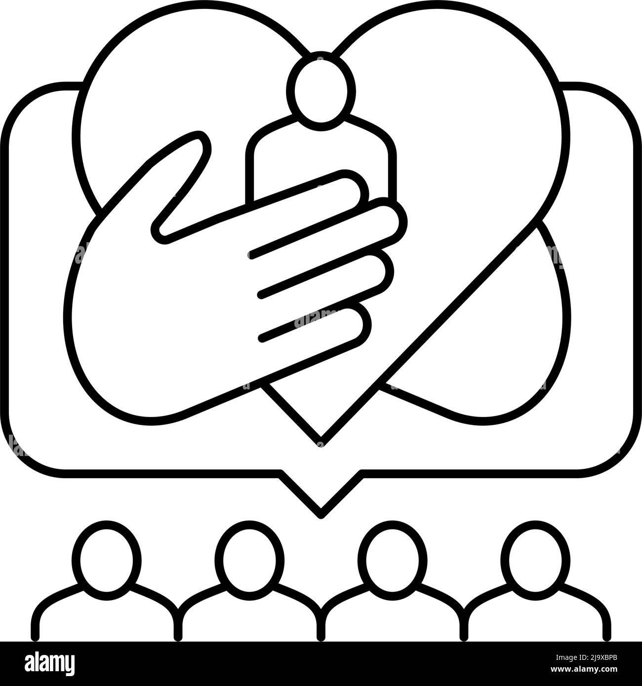 children care line icon vector illustration Stock Vector Image & Art ...