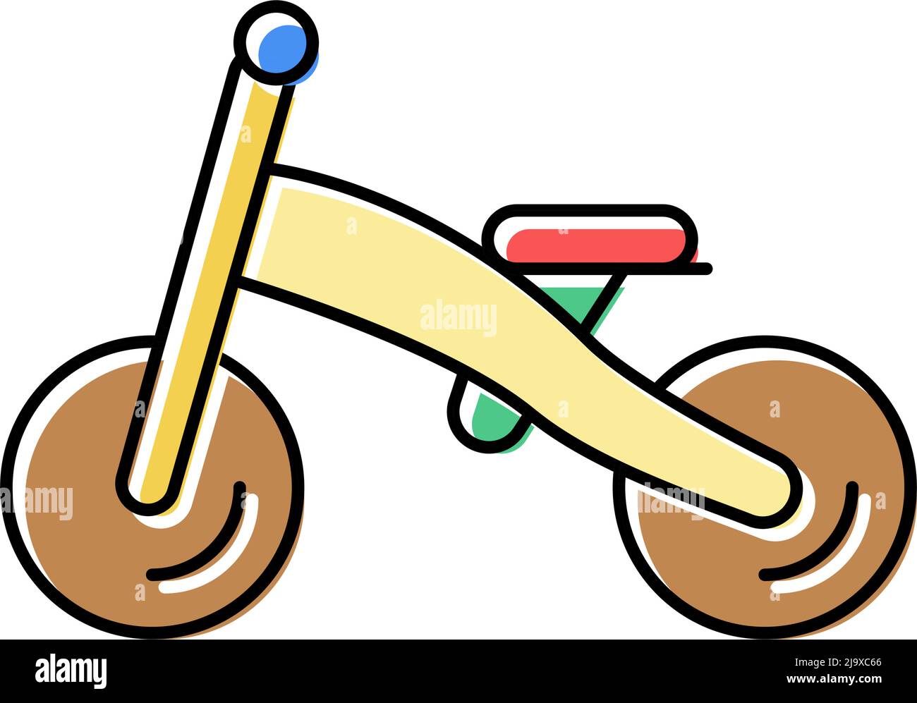 bike wooden color icon vector illustration Stock Vector Image & Art - Alamy