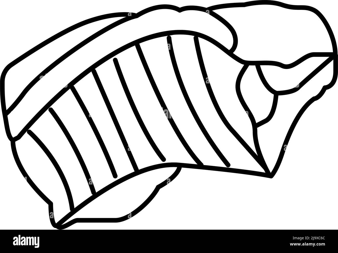rib beef line icon vector illustration Stock Vector Image & Art - Alamy