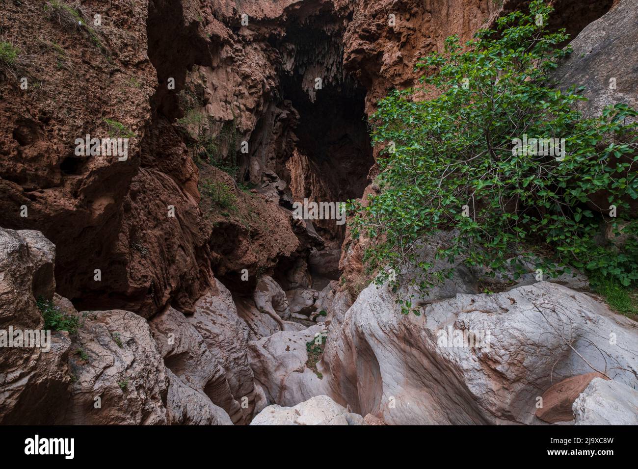 Imi N'Ifri natural bridge, Demnate, Atlas mountain range, morocco ...