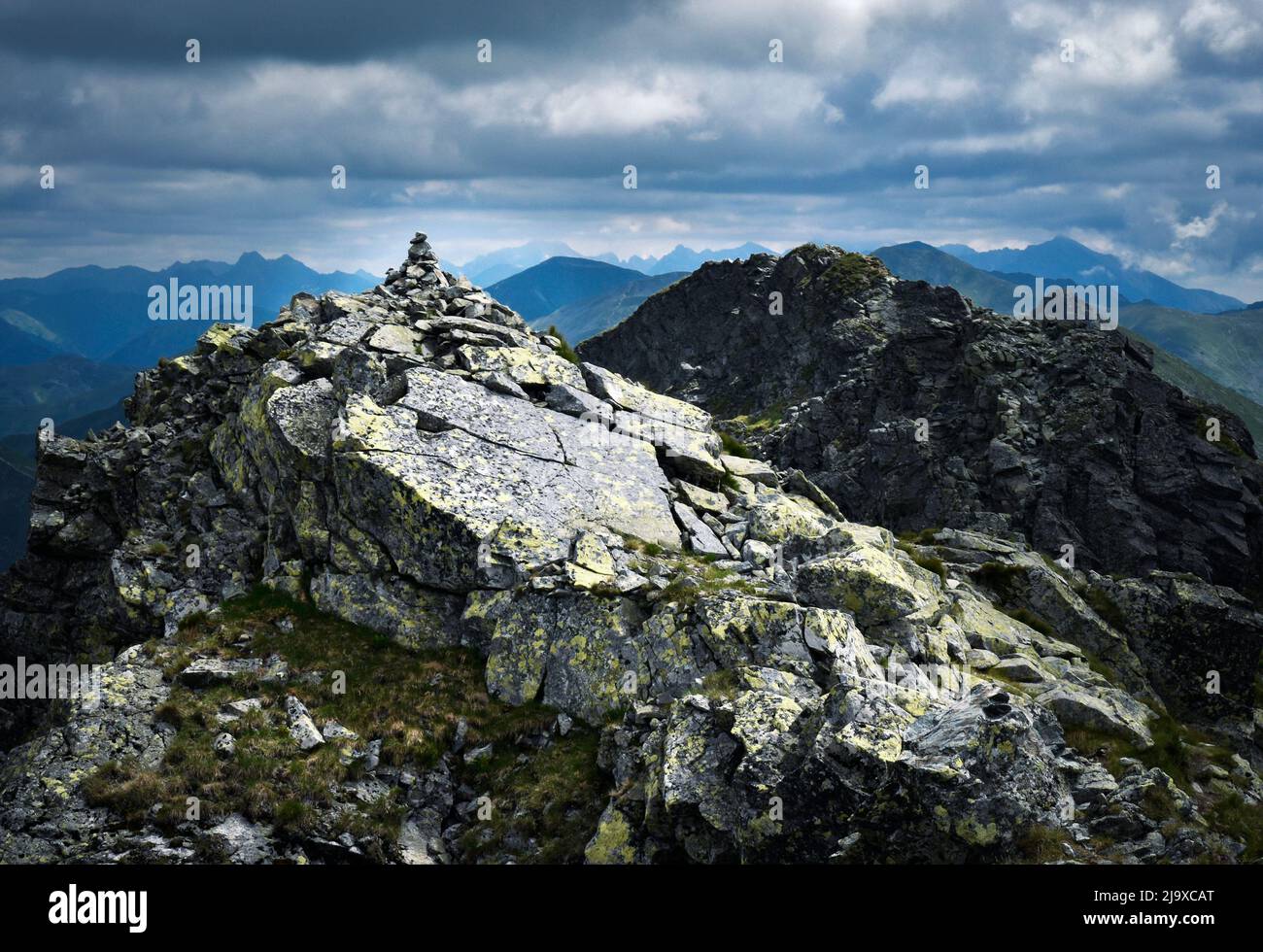 landscape background mound of granite stones in the mountains Stock ...