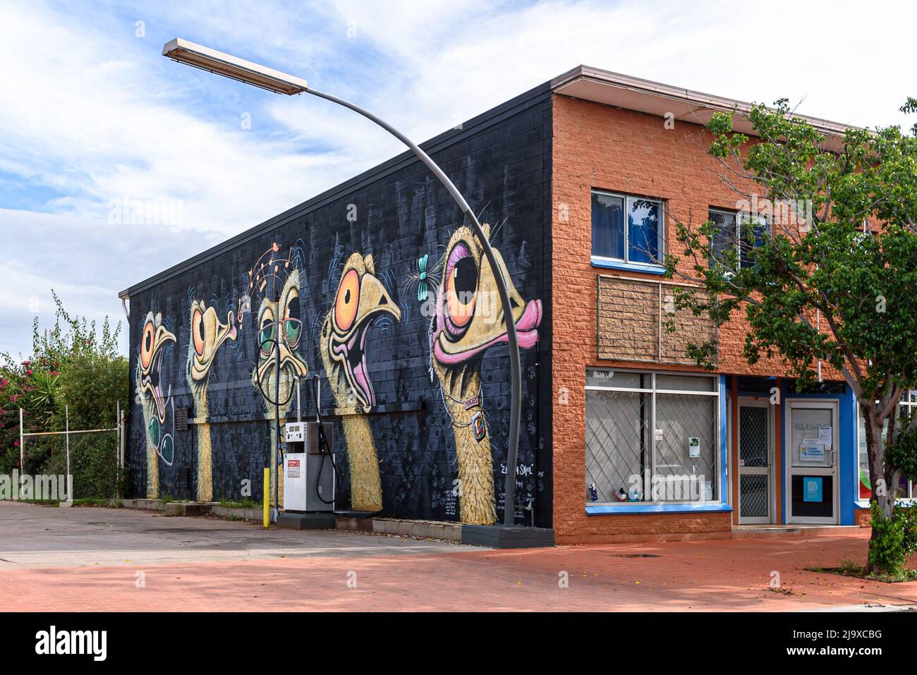 A building with the "2 Kool for Skool" mural by John Murray in ...