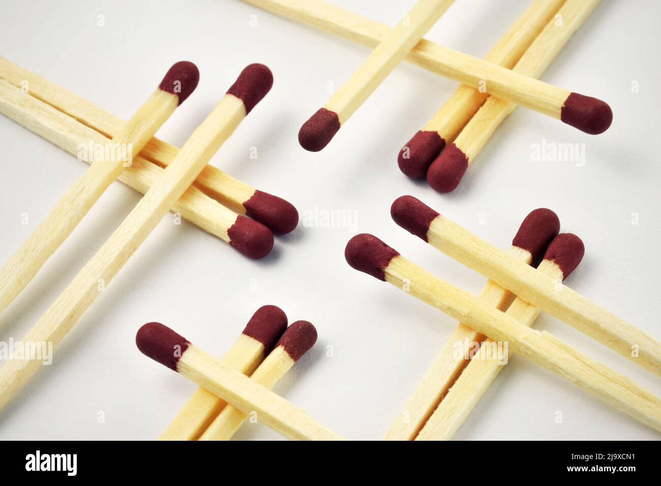 Abstract background matchstick interleaved over themselves Stock Photo ...