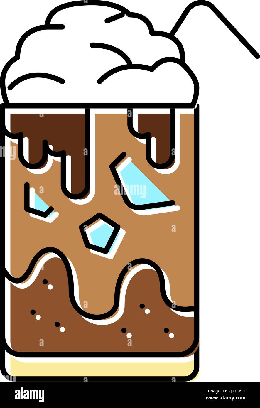 ice chocolate color icon vector illustration Stock Vector Image & Art ...