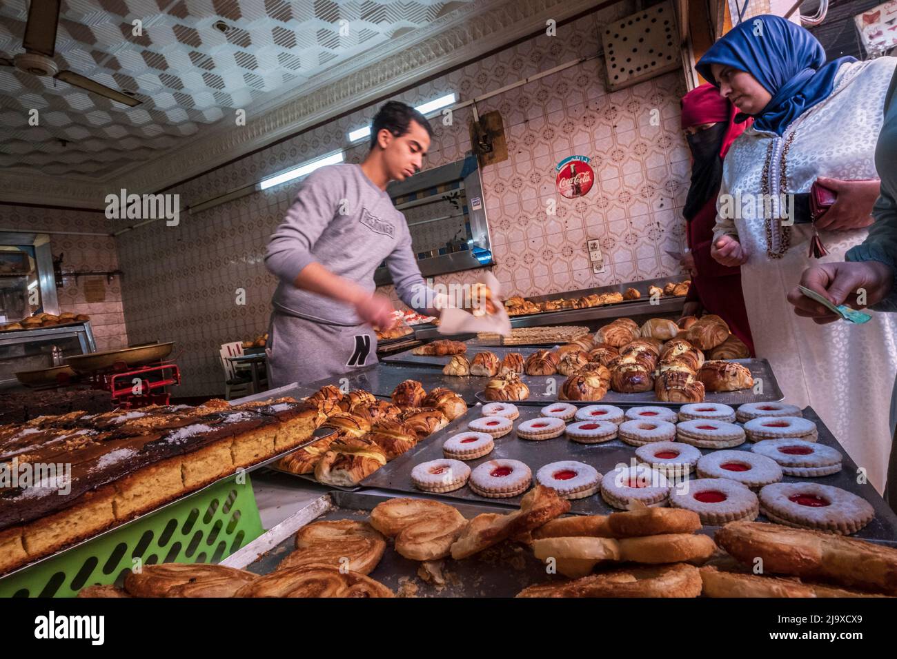 bakery, street of the souk, marrakesh, morocco, africa Stock Photo - Alamy