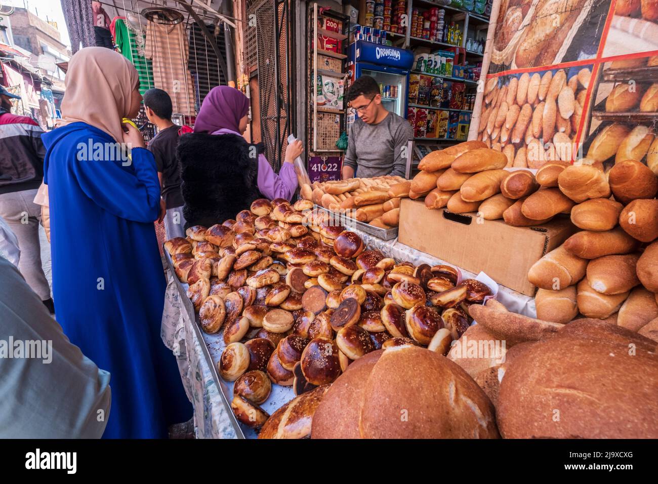 bakery, street of the souk, marrakesh, morocco, africa Stock Photo - Alamy