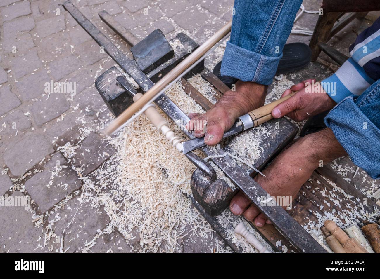 Craftsman carpenter working with his feet hi-res stock photography and ...