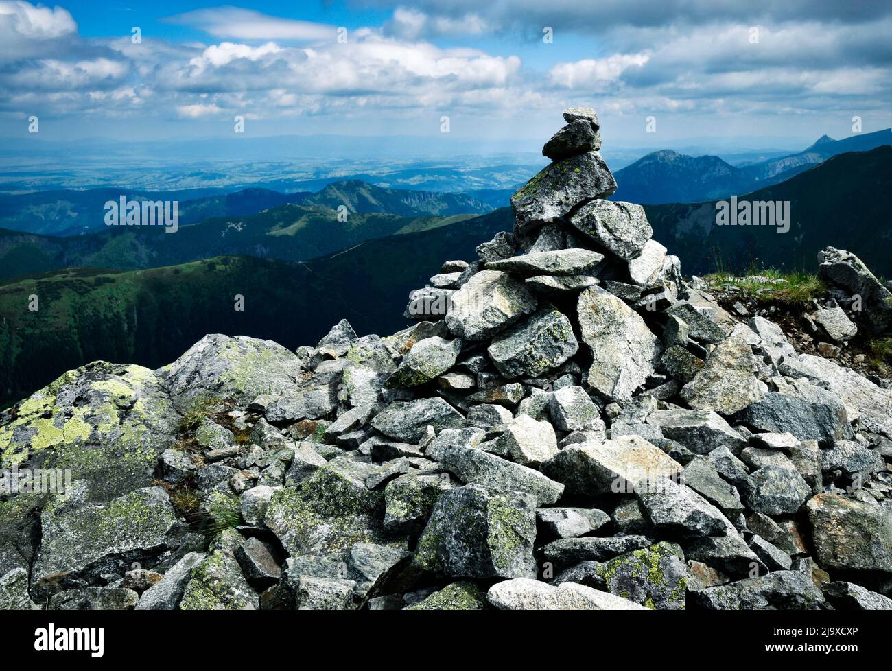 landscape background mound of granite stones in the mountains Stock ...