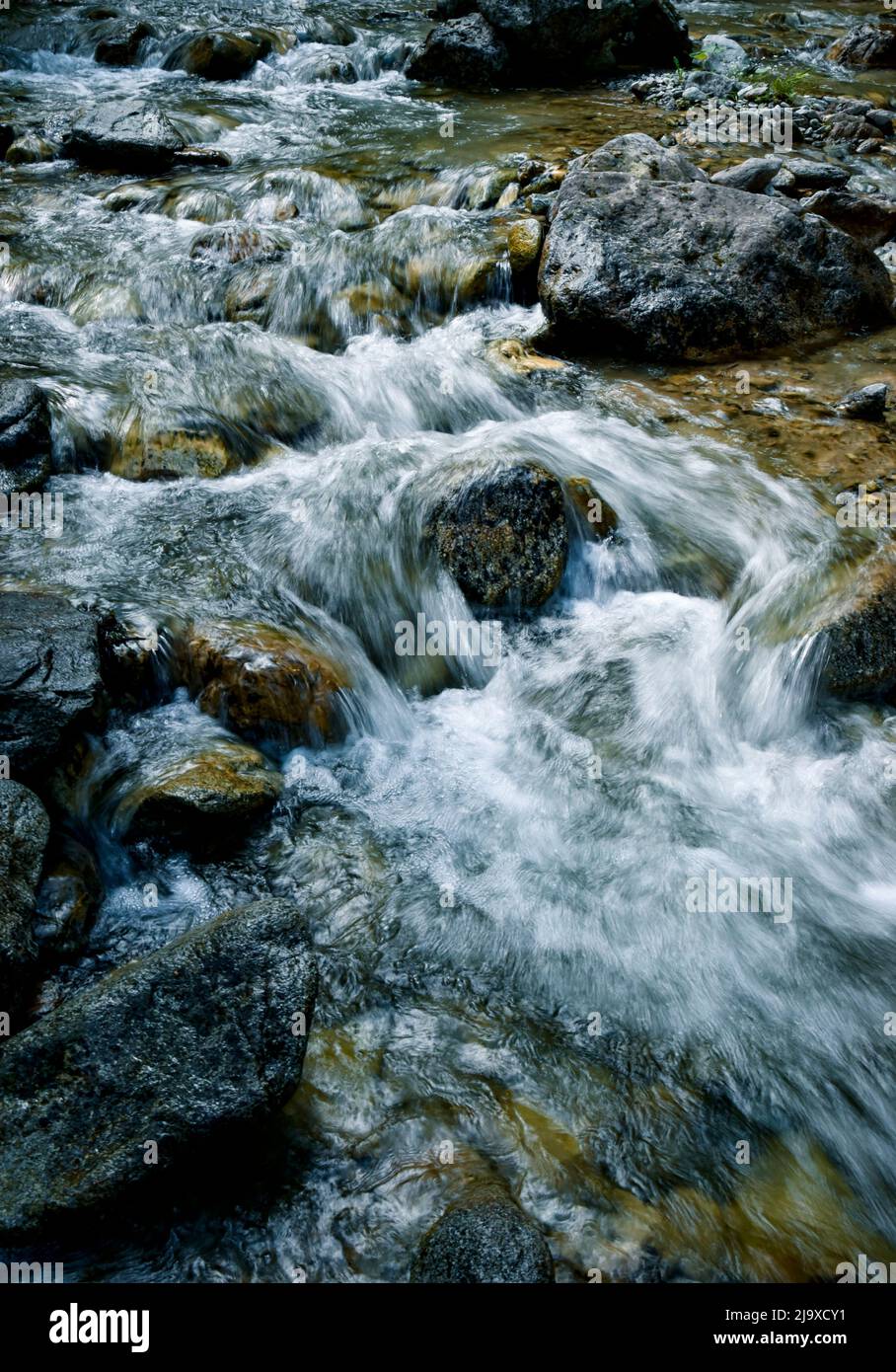 nature background Mountain brook with granite stones Stock Photo - Alamy
