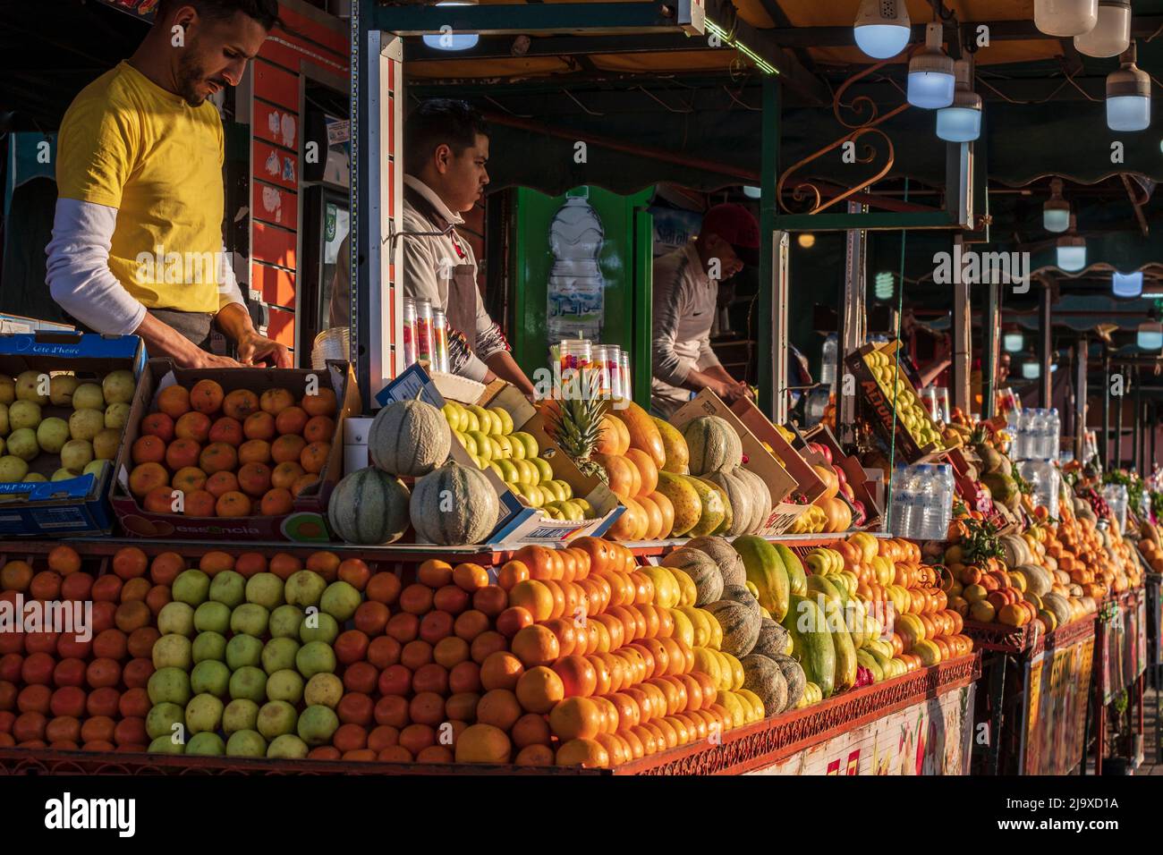 fruit smoothie stall, Djemaa el Fna square, Intangible Cultural ...