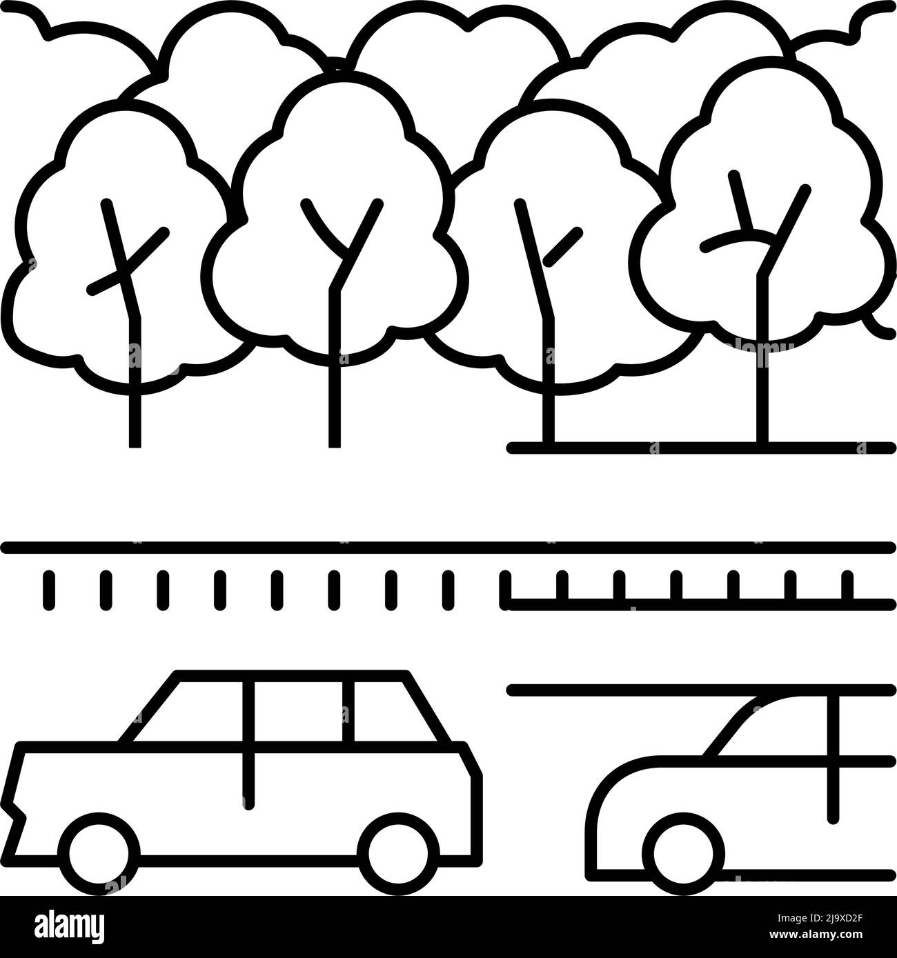 road park line icon vector illustration Stock Vector Image & Art - Alamy