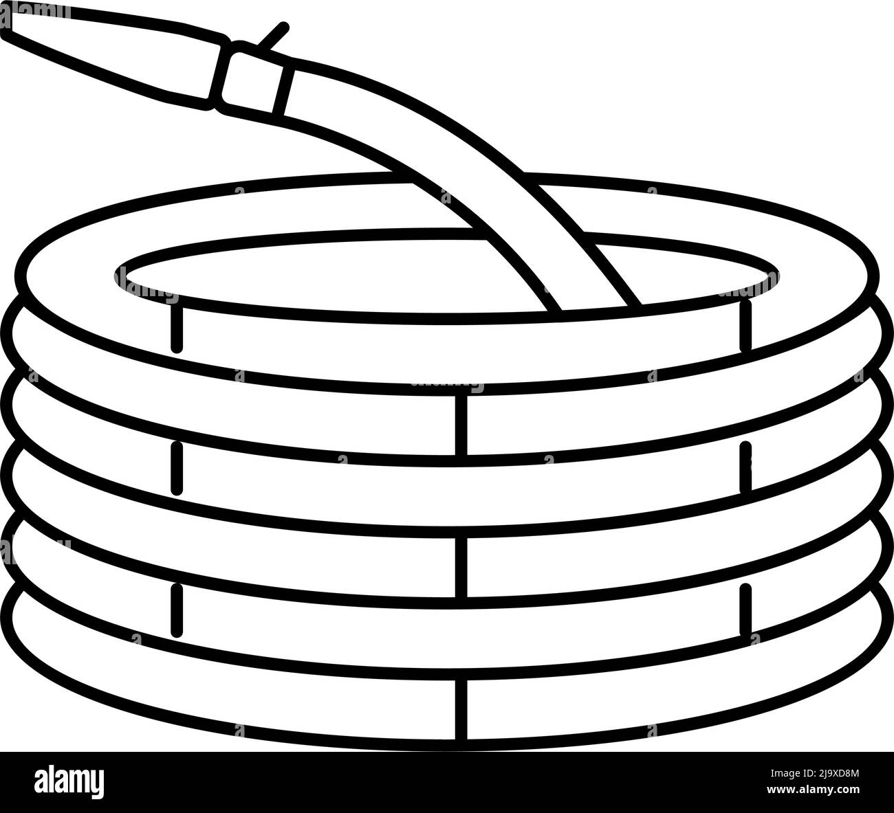 garden hose line icon vector illustration Stock Vector Image & Art - Alamy
