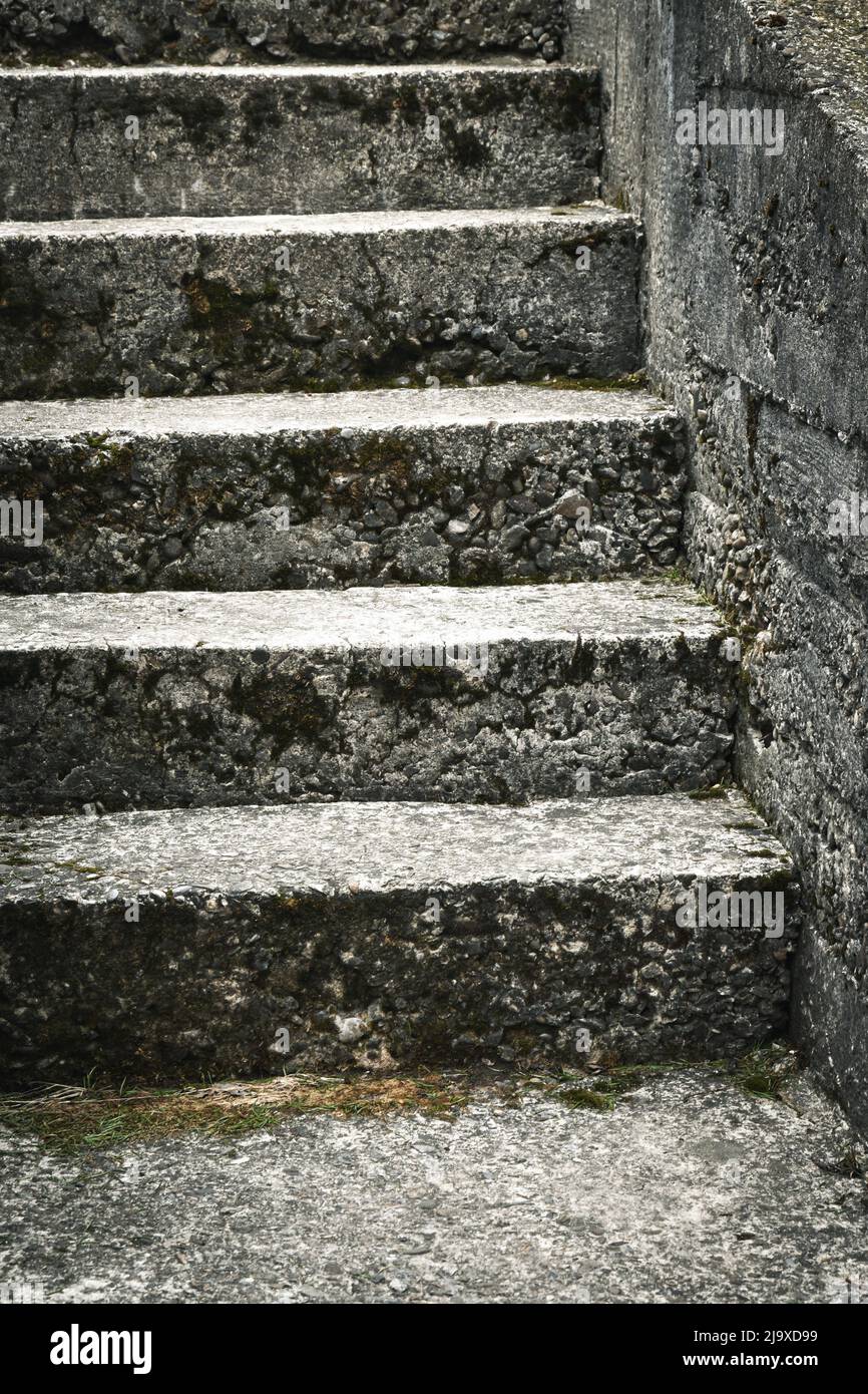 abstract background or texture Old concrete stairs Stock Photo - Alamy