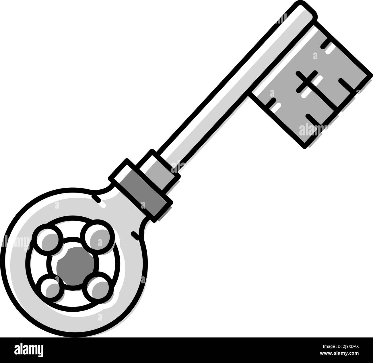 key medieval color icon vector illustration Stock Vector Image & Art ...