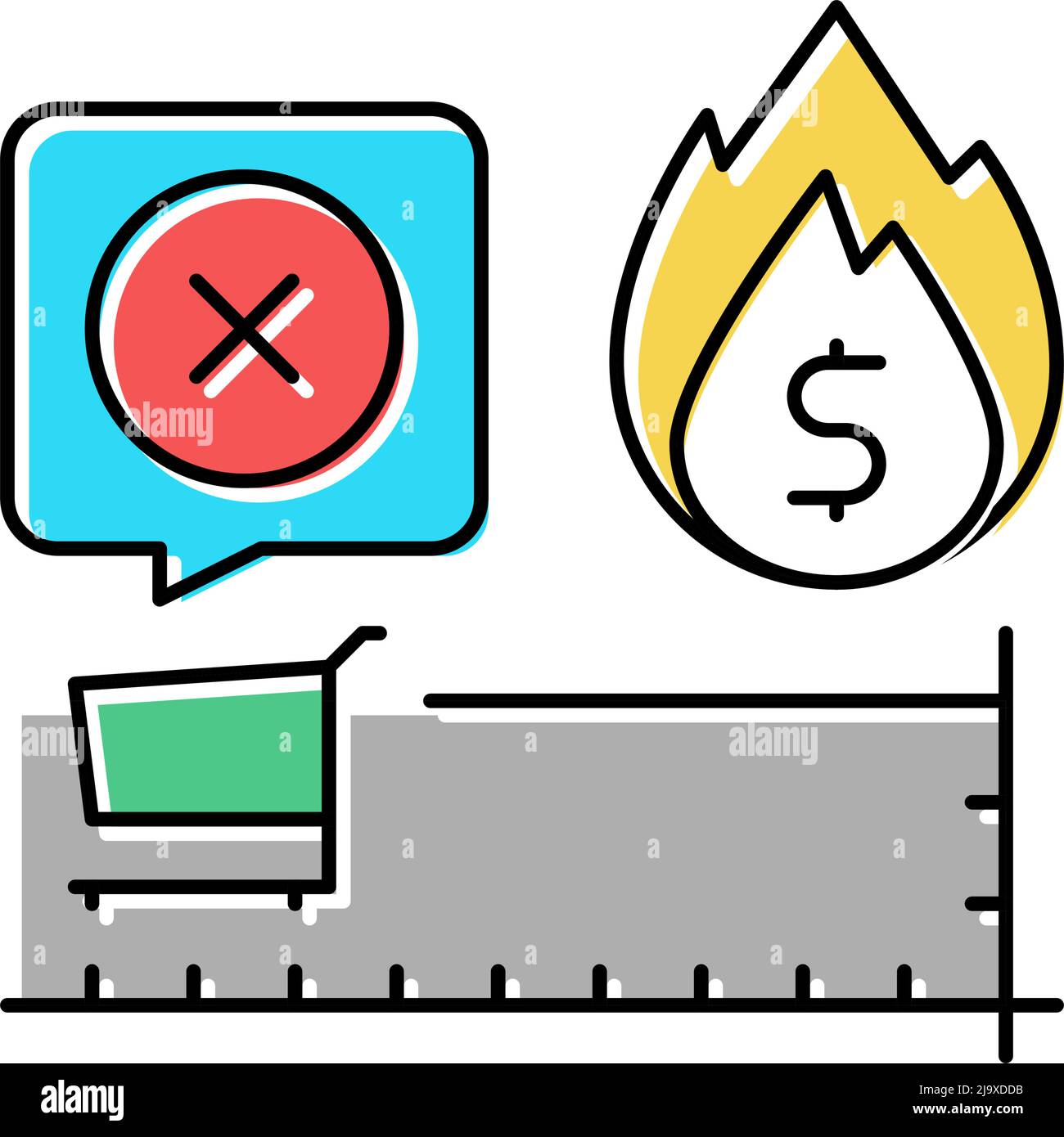 core inflation color icon vector illustration Stock Vector Image & Art ...