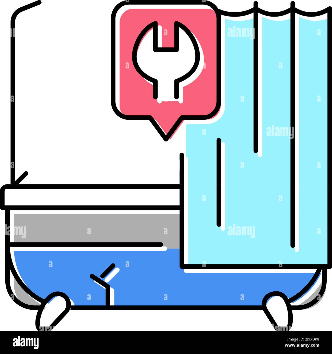 bath repairs color icon vector illustration Stock Vector Image & Art ...