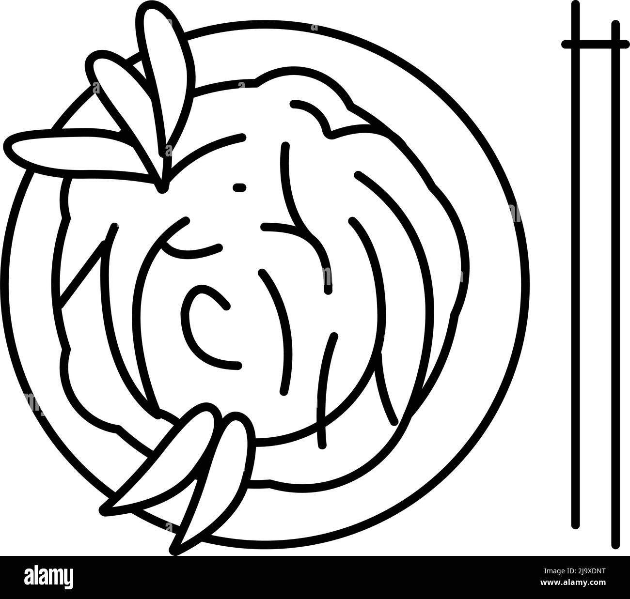 chinese pasta line icon vector illustration Stock Vector Image & Art ...