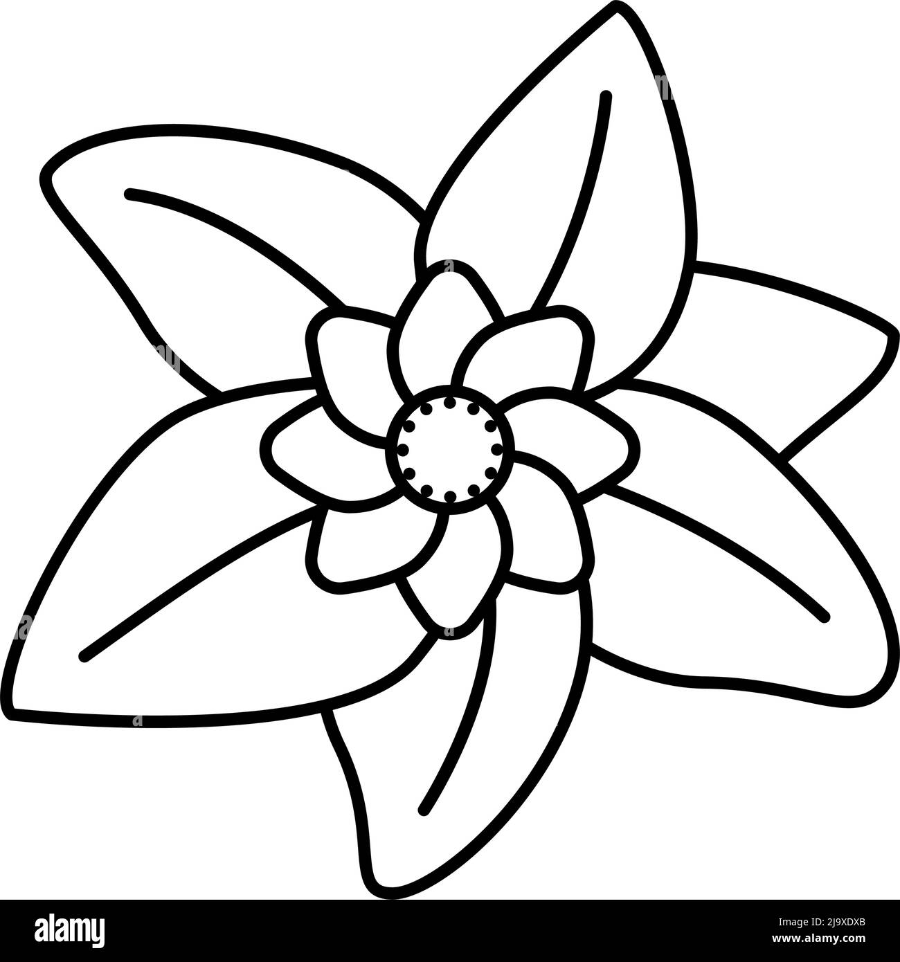 flower leaf line icon vector illustration Stock Vector Image & Art - Alamy