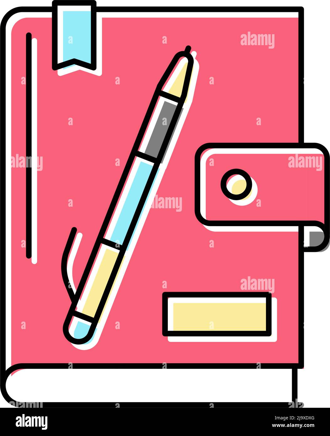 diary notebook color icon vector illustration Stock Vector Image & Art ...