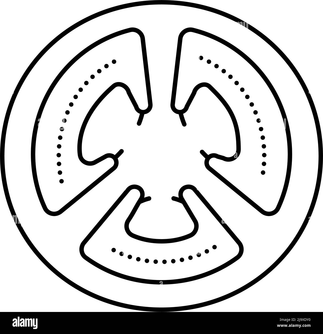 slice tomato line icon vector illustration Stock Vector Image & Art - Alamy