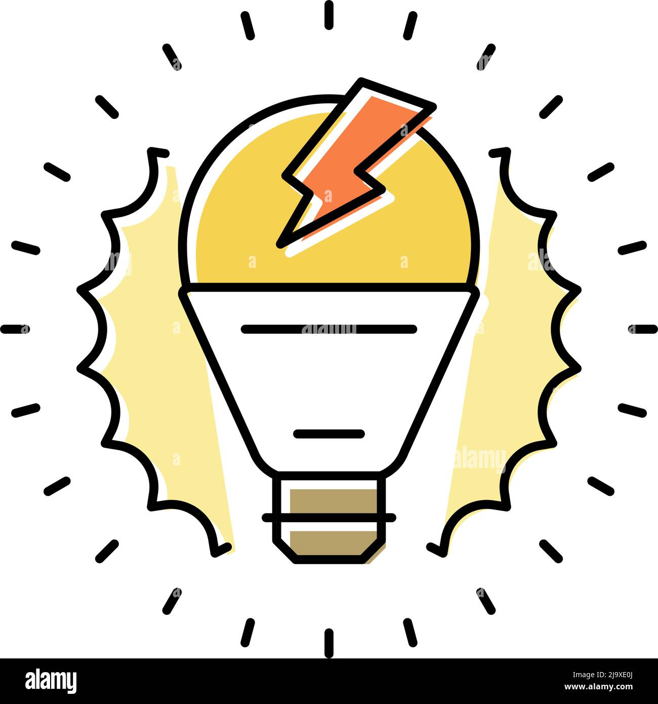 inspiration light bulb color icon vector illustration Stock Vector ...