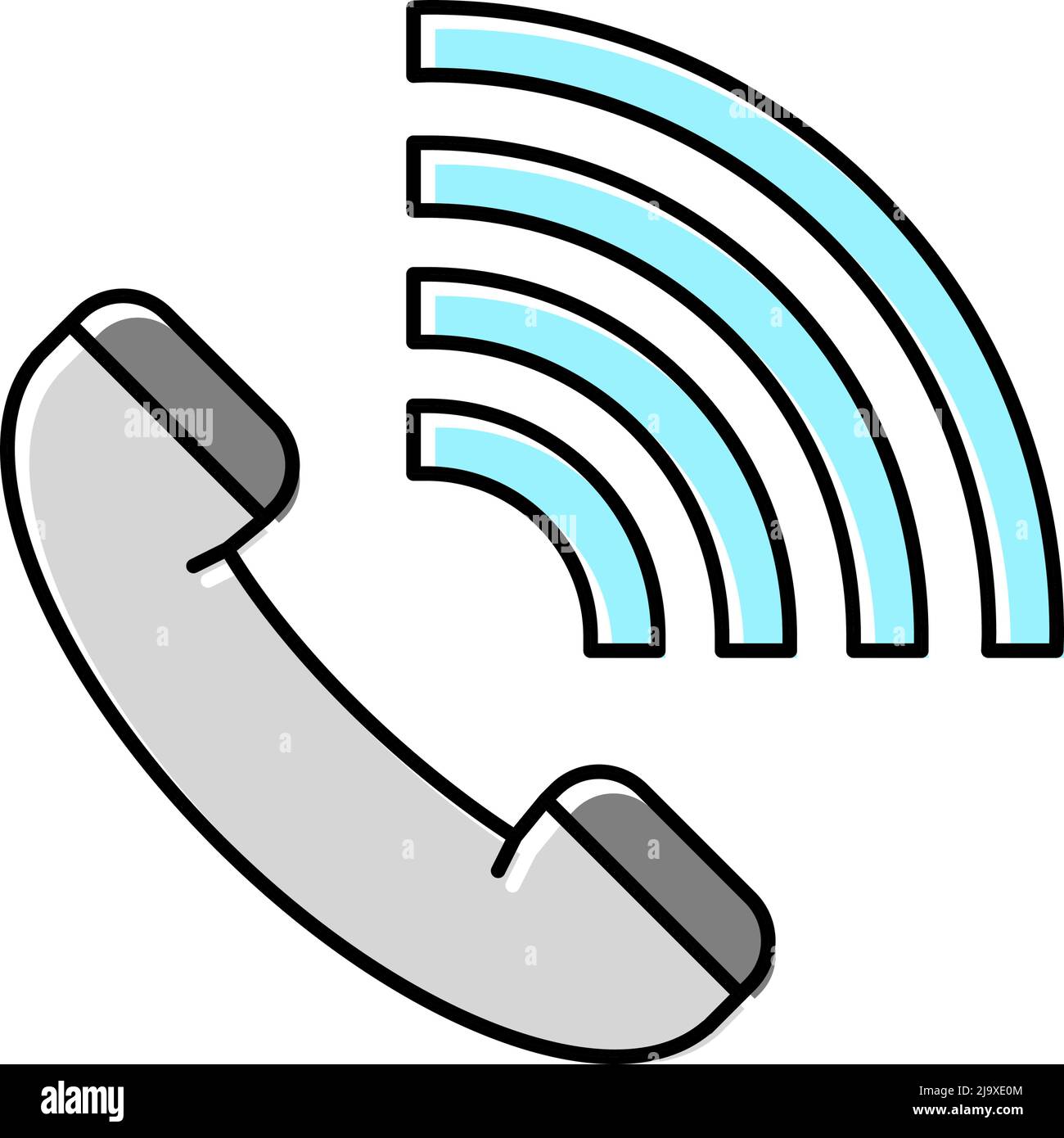 call emergency color icon vector illustration Stock Vector Image & Art ...