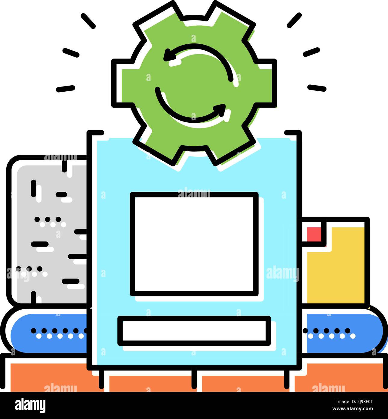 recycle plant color icon vector illustration Stock Vector Image & Art ...