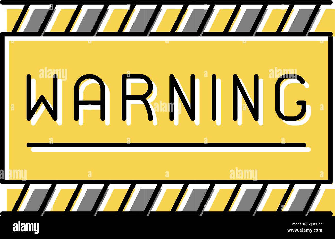 warning sign color icon vector illustration Stock Vector Image & Art ...