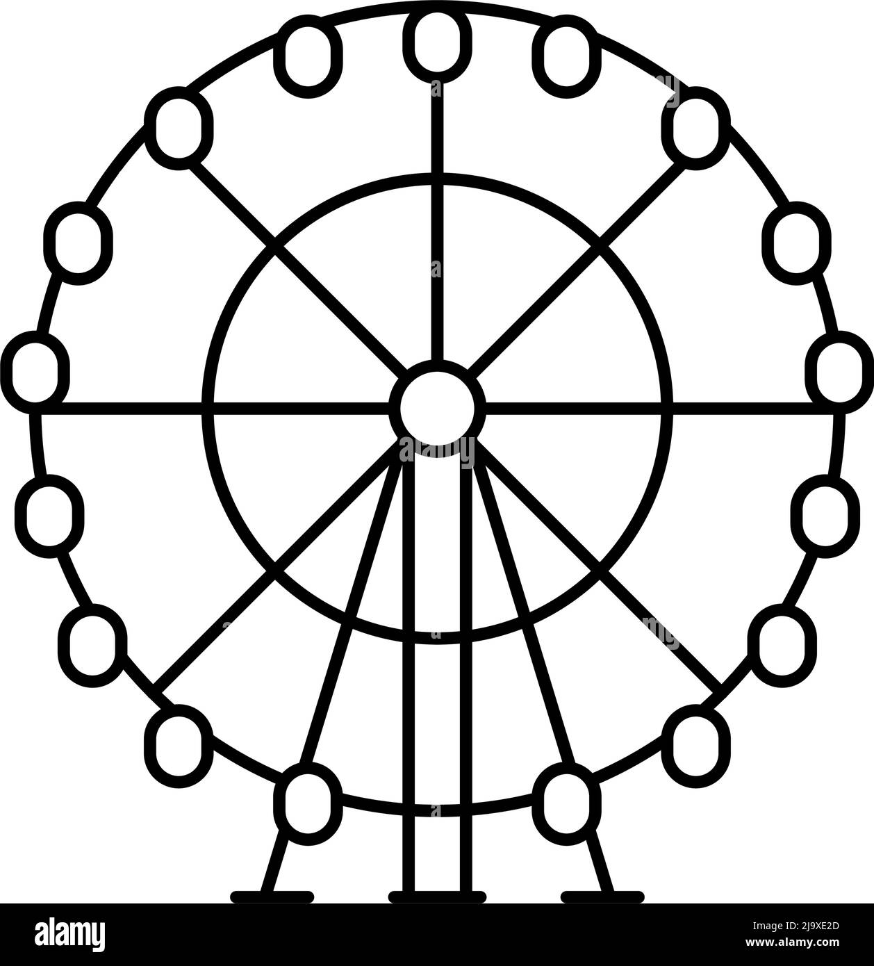 wheel ferris line icon vector illustration Stock Vector Image & Art - Alamy