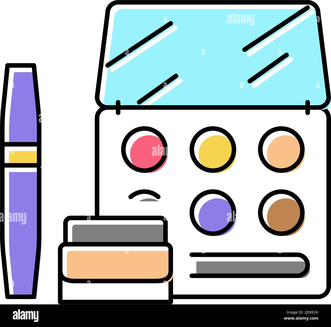 cosmetic set color icon vector illustration Stock Vector Image & Art ...