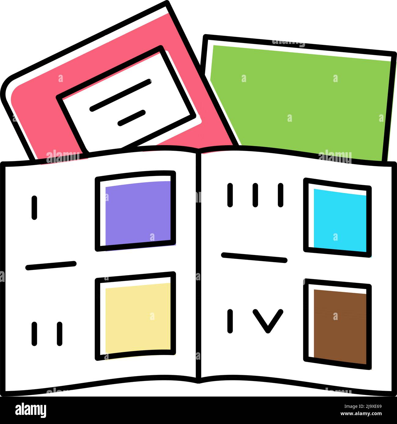 tutorial book color icon vector illustration Stock Vector Image & Art ...
