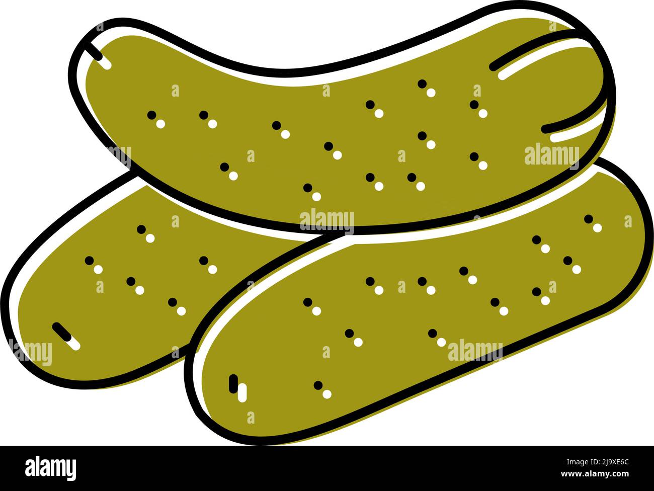pickle cucumber color icon vector illustration Stock Vector Image & Art ...