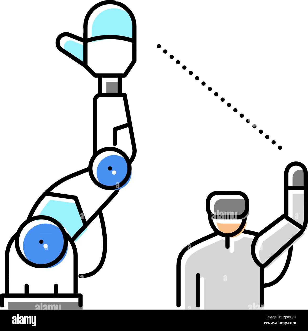 teleoperated robot color icon vector illustration Stock Vector Image ...