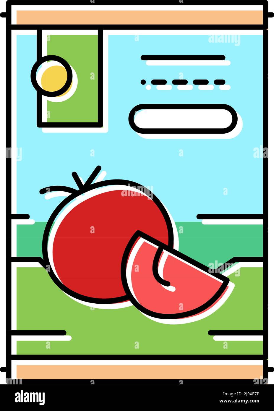 tomato paste color icon vector illustration Stock Vector Image & Art ...