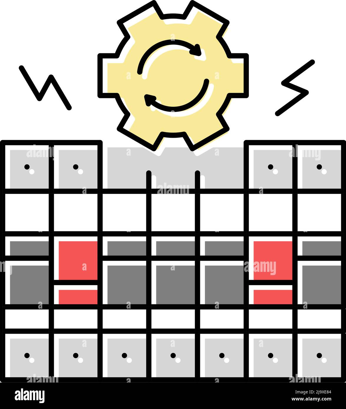 fuse box replacement color icon vector illustration Stock Vector Image ...