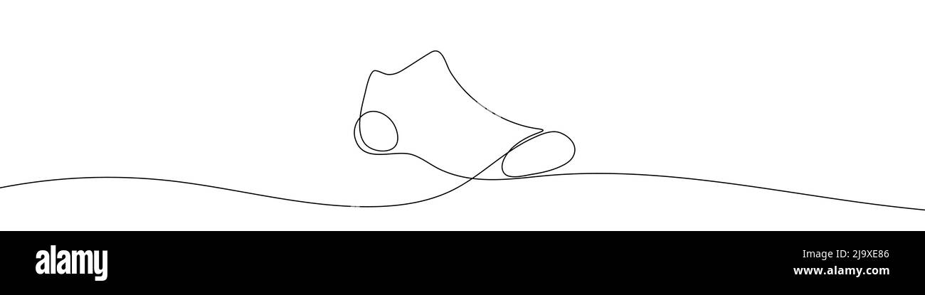 Continuous line drawing of socks. Socks one line icon. One line drawing ...